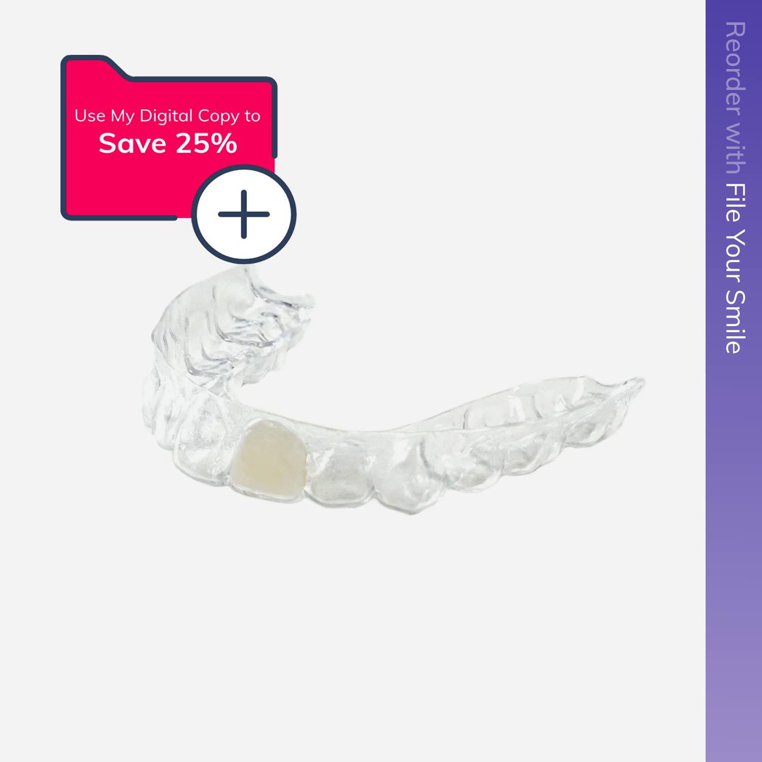 REORDER-Upper Partial Denture Retainer (1 Tooth Only) – ClearRetain